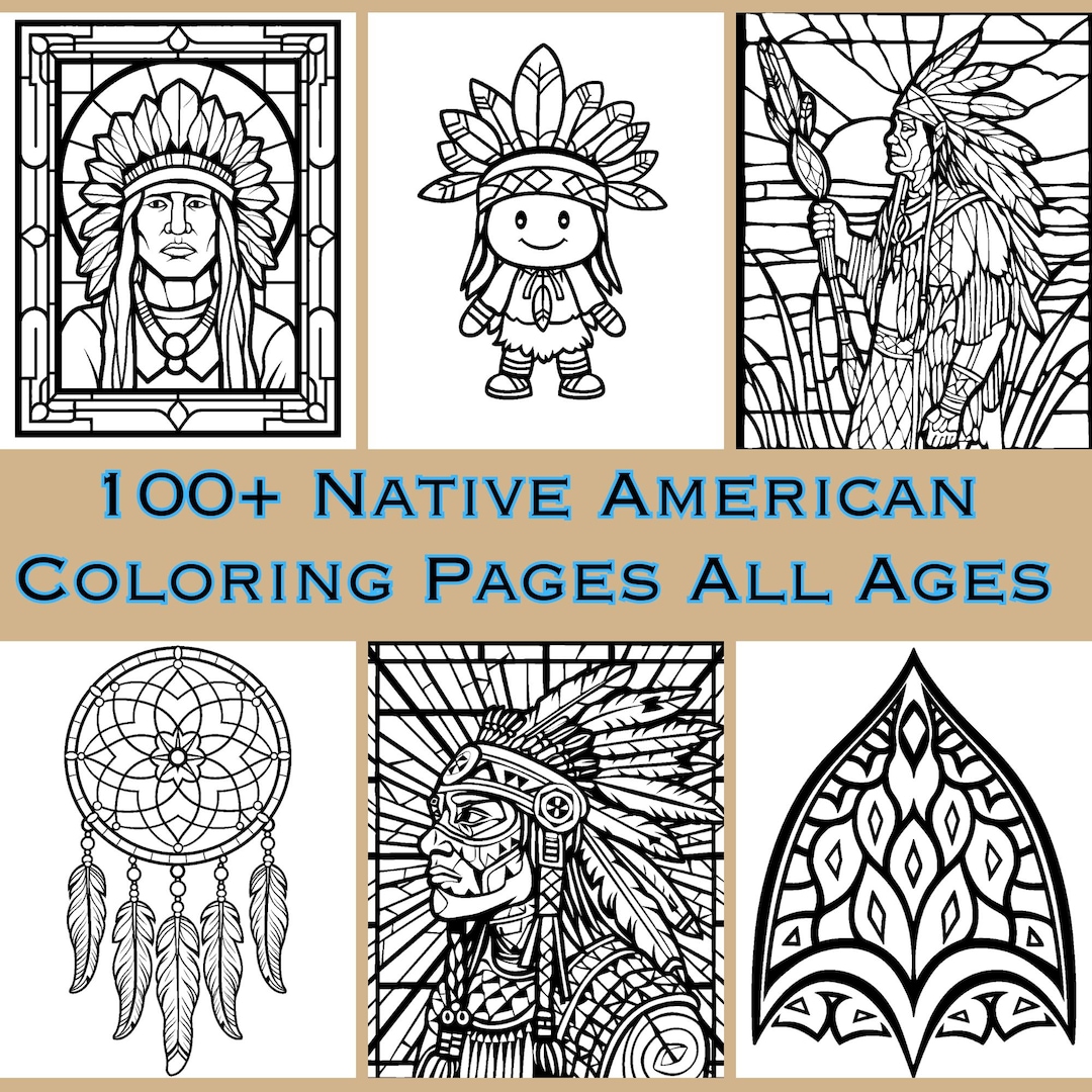 Native American Coloring Pages - 100+ Hand Touched Pages - All Ages ...