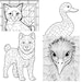 Farm Animals Coloring Pages, Stained Glass & Tessellation (150 Pages ...