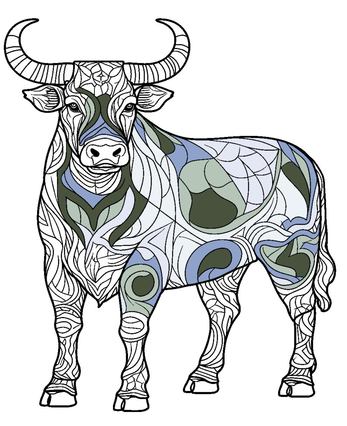 Farm Animals Coloring Pages, Stained Glass & Tessellation (150 Pages ...