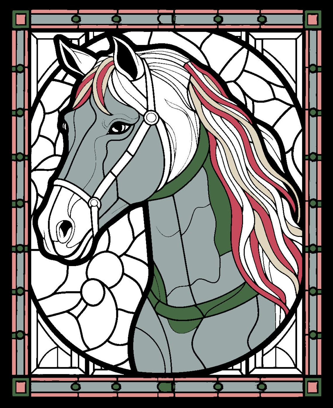 Farm Animals Coloring Page Bundle 150 PAGES Stained Glass ...