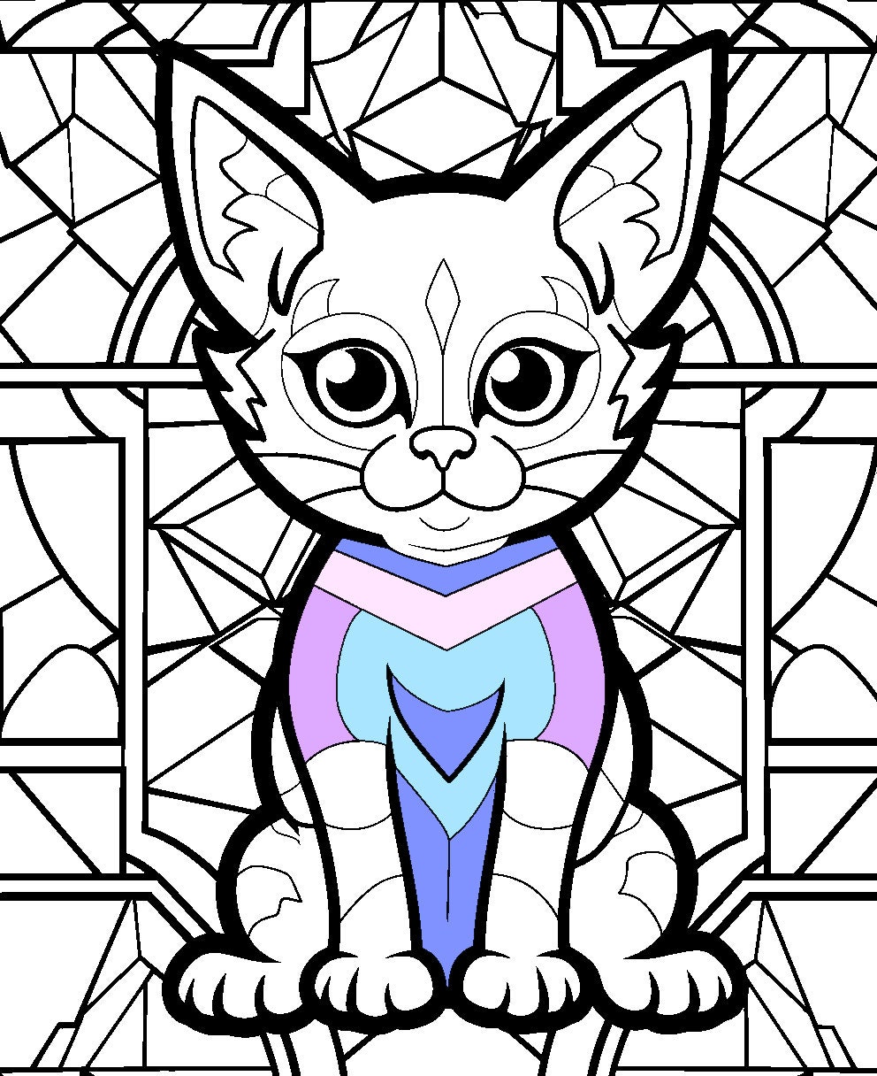 Farm Animals Coloring Page Bundle 150 PAGES Stained Glass ...