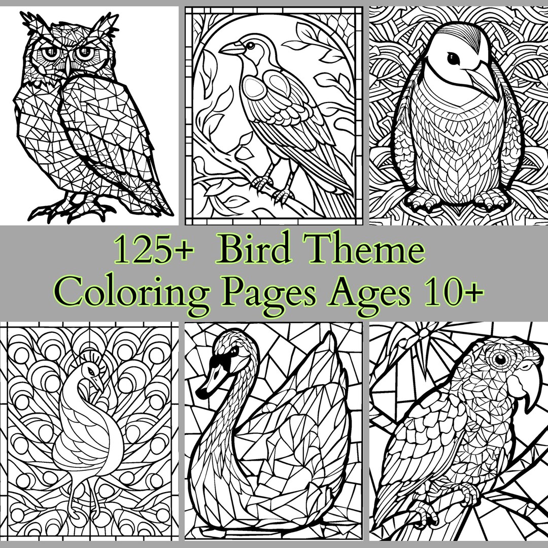 Birds Coloring Pages - 125+ Traditional and Geometric Patterns - Ages ...