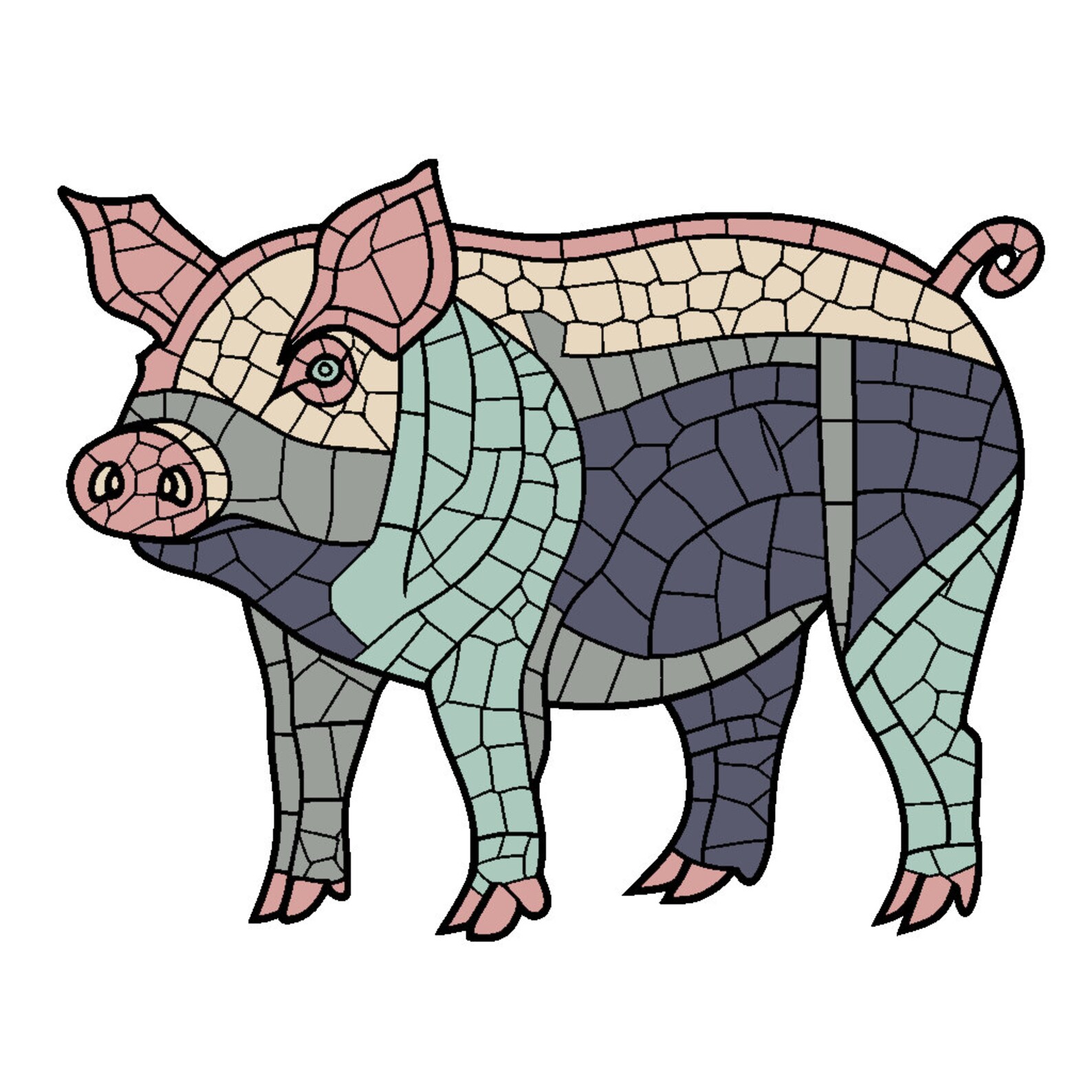 Farm Animals Coloring Page Bundle 150 PAGES Stained Glass ...