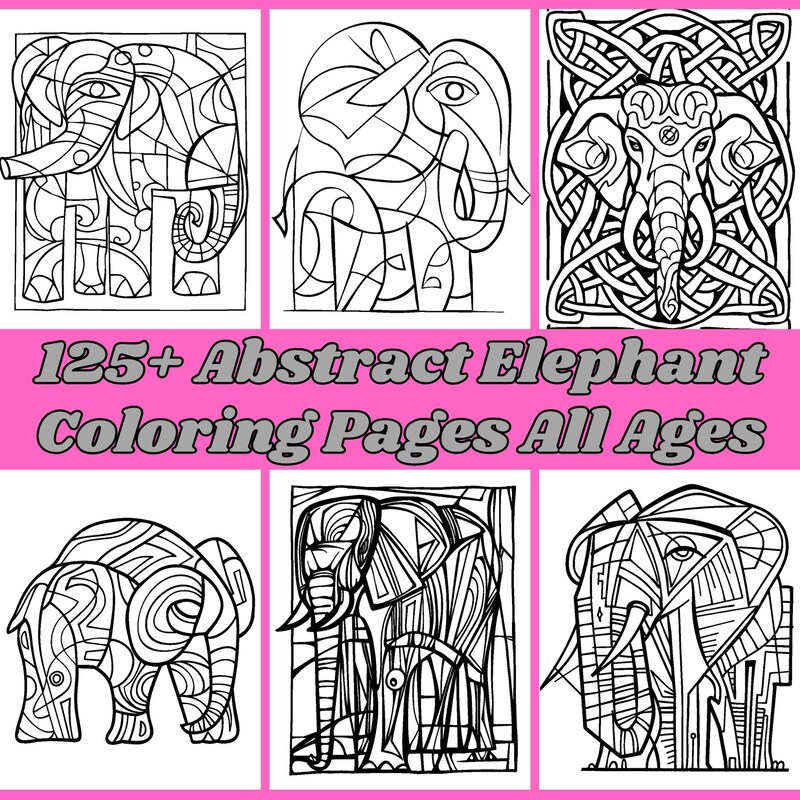 Abstract Elephant - Etsy