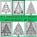 Christmas Tree Coloring Pages – 125+ Mosaic & Stained Glass (digital ...