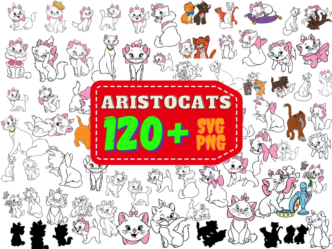Aristocats SVG Bundle Marieduchess Cat Lover SVG Cartoon - Etsy