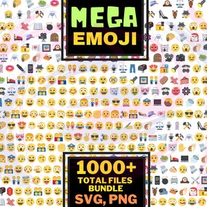 Emoji Svg Bundle,emoji Clipart, Emoji Svg Mega, High Quality Emoji ...