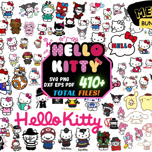 Hello kitty svg - Etsy