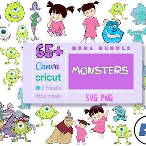 Monster Svg Bundle, Cartoon, Face, Png - Svg, - Etsy