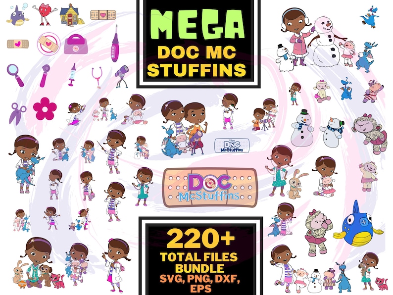 Doc Mcstuffins Clip Art Set | Transparent PNG | Digital Download ...