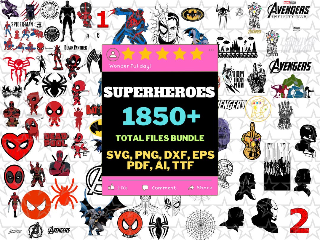 MEGA Super Heroes Mega Bundle, Avengers Clipart, Heroes Svg, Avangers ...