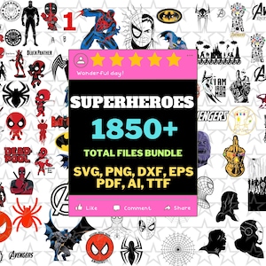 MEGA Super Heroes Mega Bundle, Avengers Clipart, Heroes Svg, Avangers ...