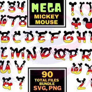 Mouse Alphabet SVG, Family Vacation Svg Bundle , Mickeyy and Friends ...