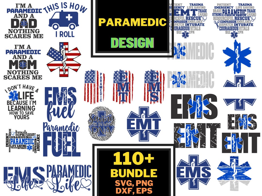 Paramedic Svg Bundle, EMT Svg, EMS Life Svg, Ambulance Emblem, Medical ...