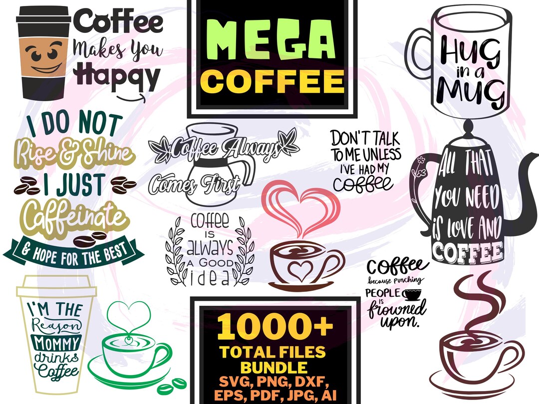Retro Coffee Lovers SVG Bundle, Coffee SVG Bundle, Funny Coffee SVG ...