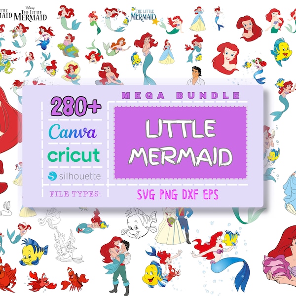 Little Mermaid Svg - Etsy