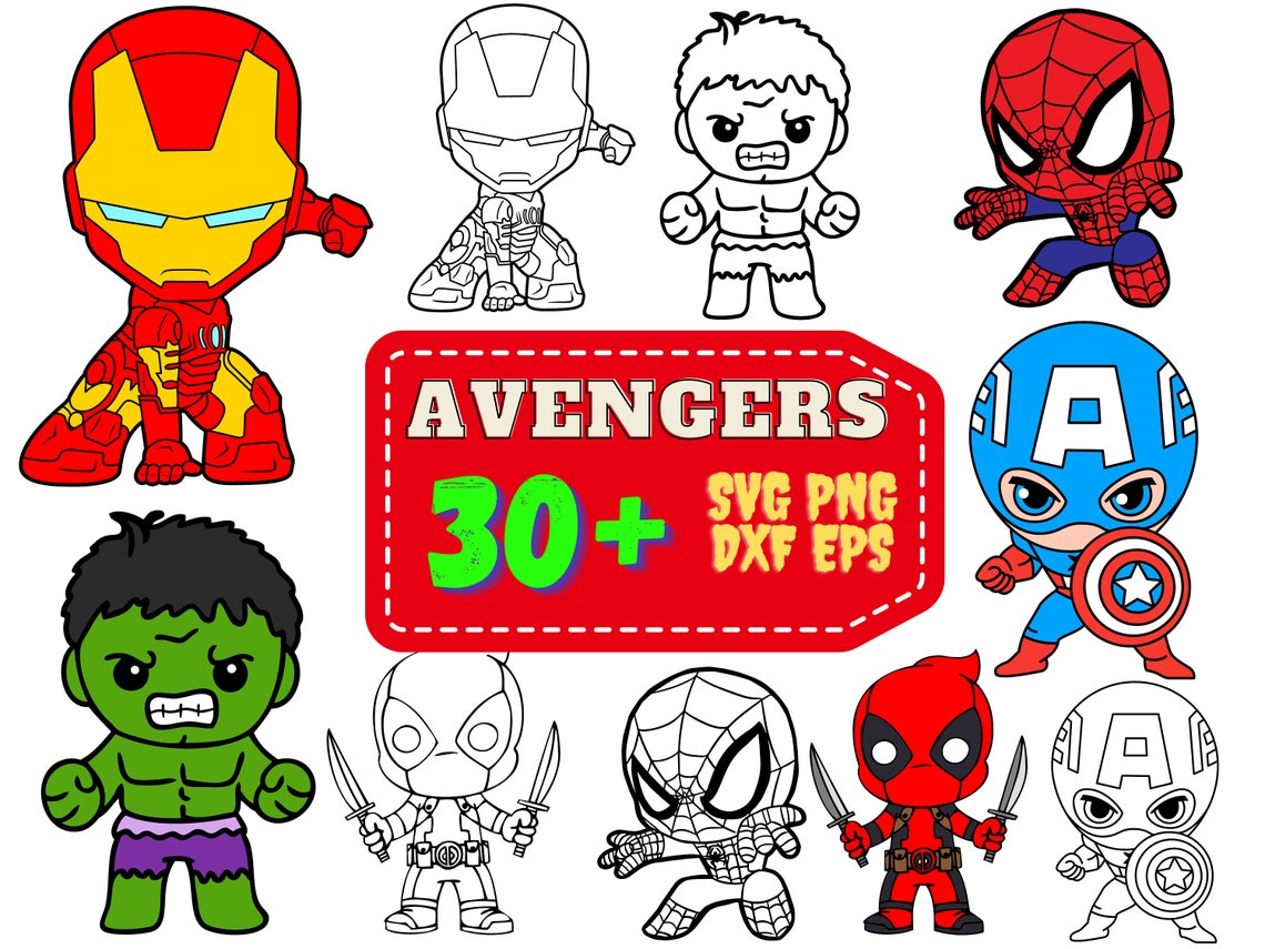 30 Superhero SVG Bundle Avengers SVG Bundle Bundle Layered - Etsy Australia