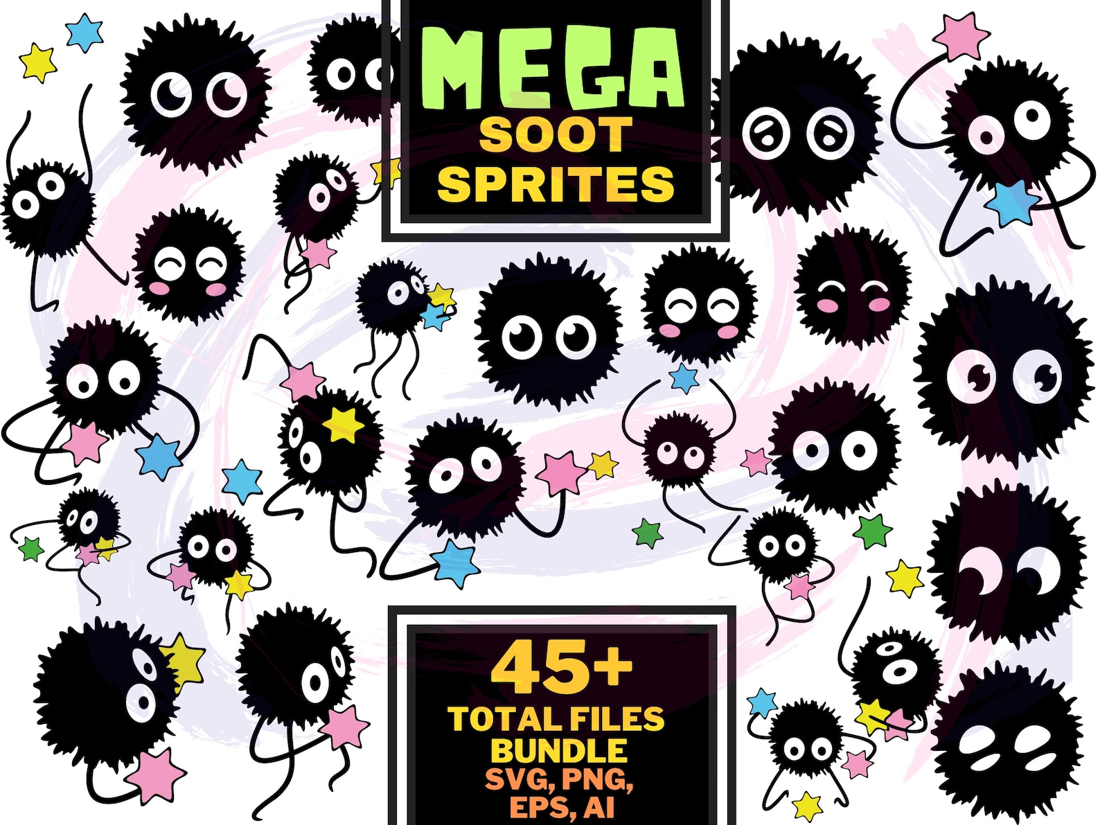 Sprites SVG Bundle, Soot Anime Svg, Soot Svg, Png, Cut Files for Cricut ...