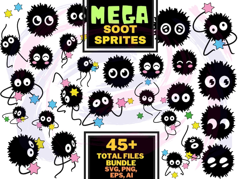 Sprites SVG Bundle, Soot Anime Svg, Soot Svg, Png, Cut Files for Cricut ...