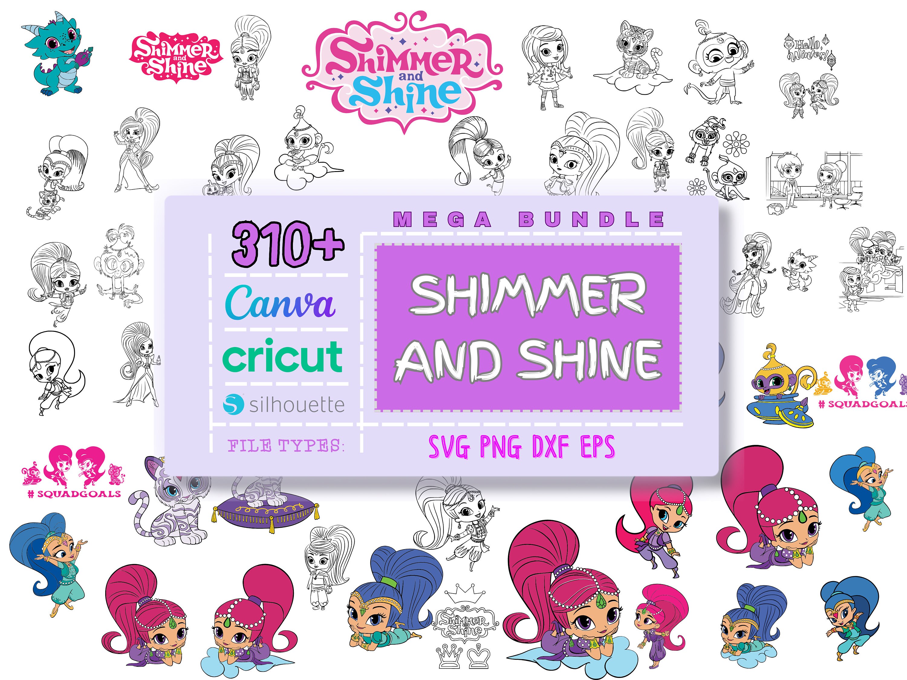 Shimmer and Shine Svg Bundle Png-svg-dxf-eps - Etsy