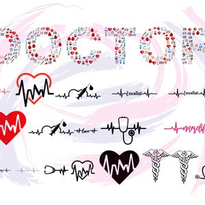 Doctor Nurse Icons SVG Bundle, Nurse Quotes SVG, Doctor Svg, Nurse Svg ...