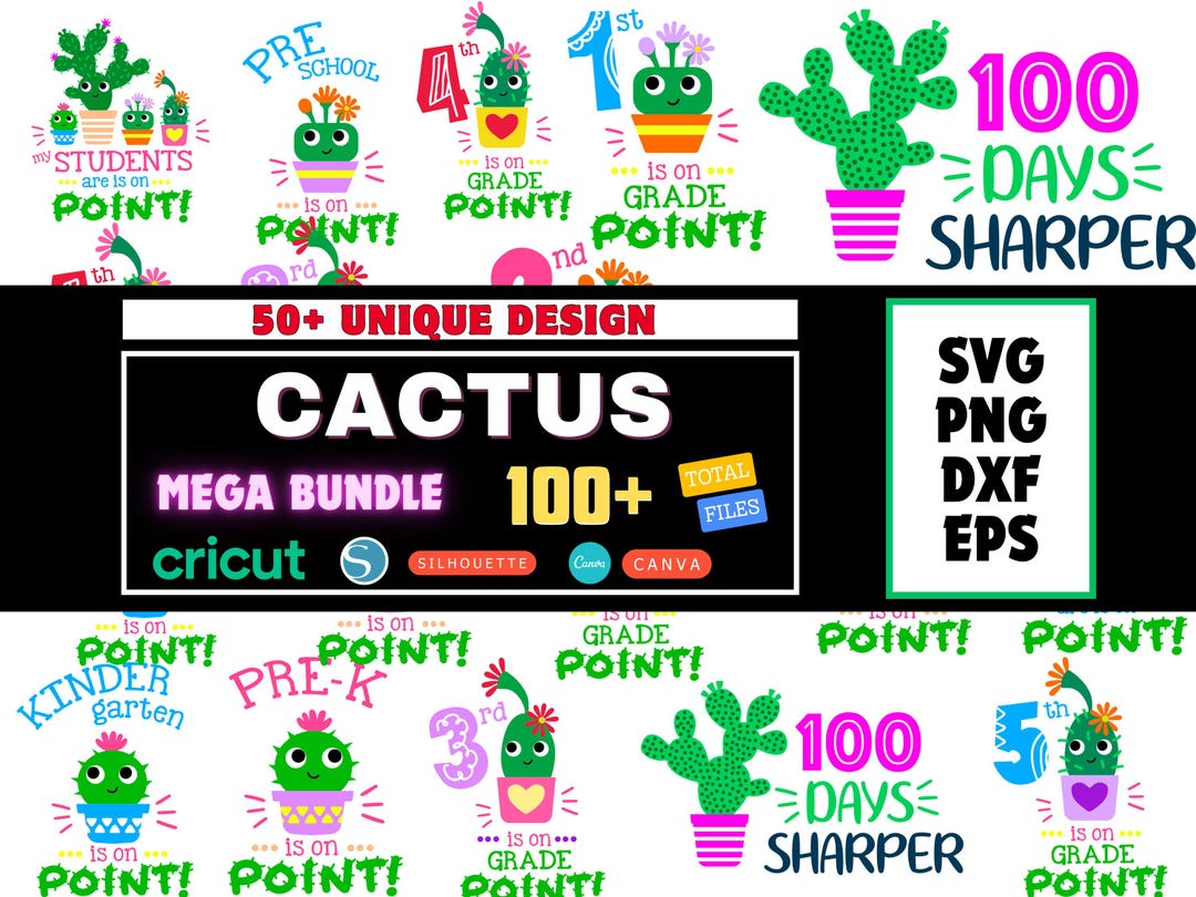 Cactus Svg Bundle, Cute Cactus Quotes Svg, Cactus Designs Svg, Desert ...