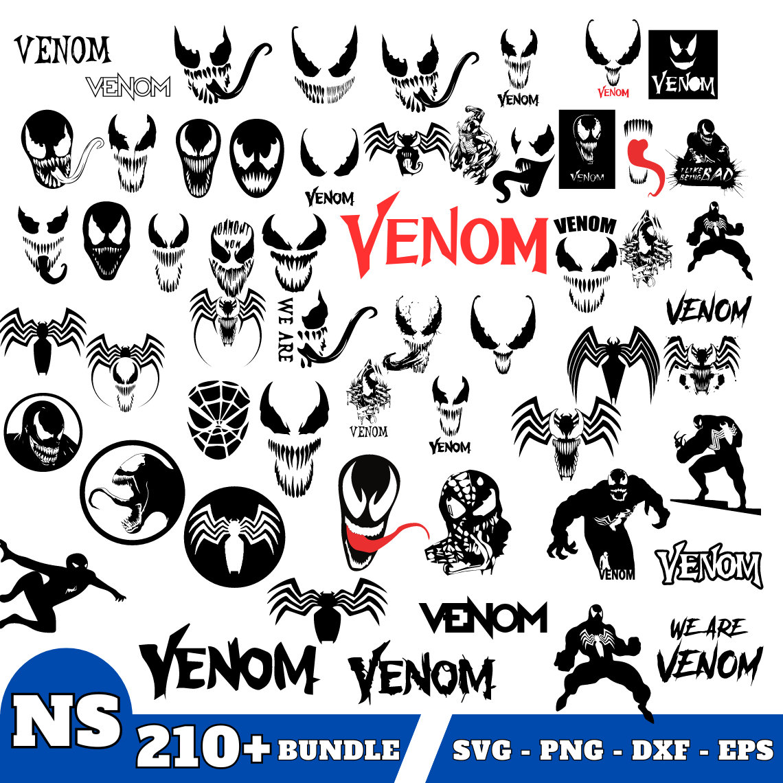 Venom Svg Bundle- Png-svg-dxf-eps - Etsy