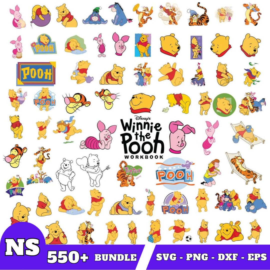 Winnie the Pooh Svg Bundle- Png-svg-dxf-eps - Etsy