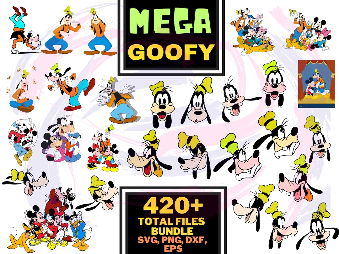 MEGA Goofy Svg, Goofy Svg, Mickey Mouse Svg, Baby Goofy Png, Goofy Dxf ...