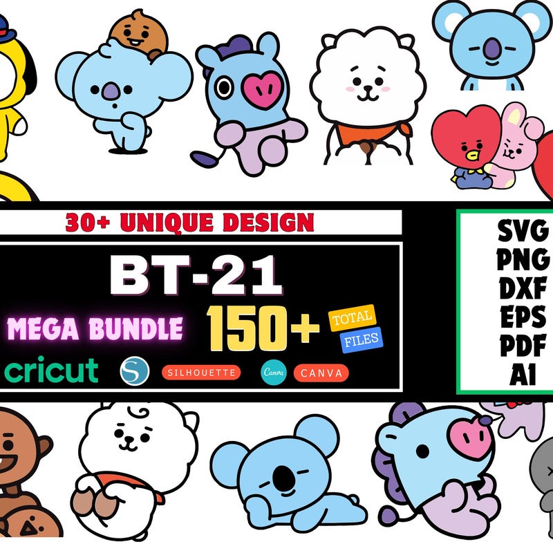Kpop Bts Cartoon Png - Etsy UK