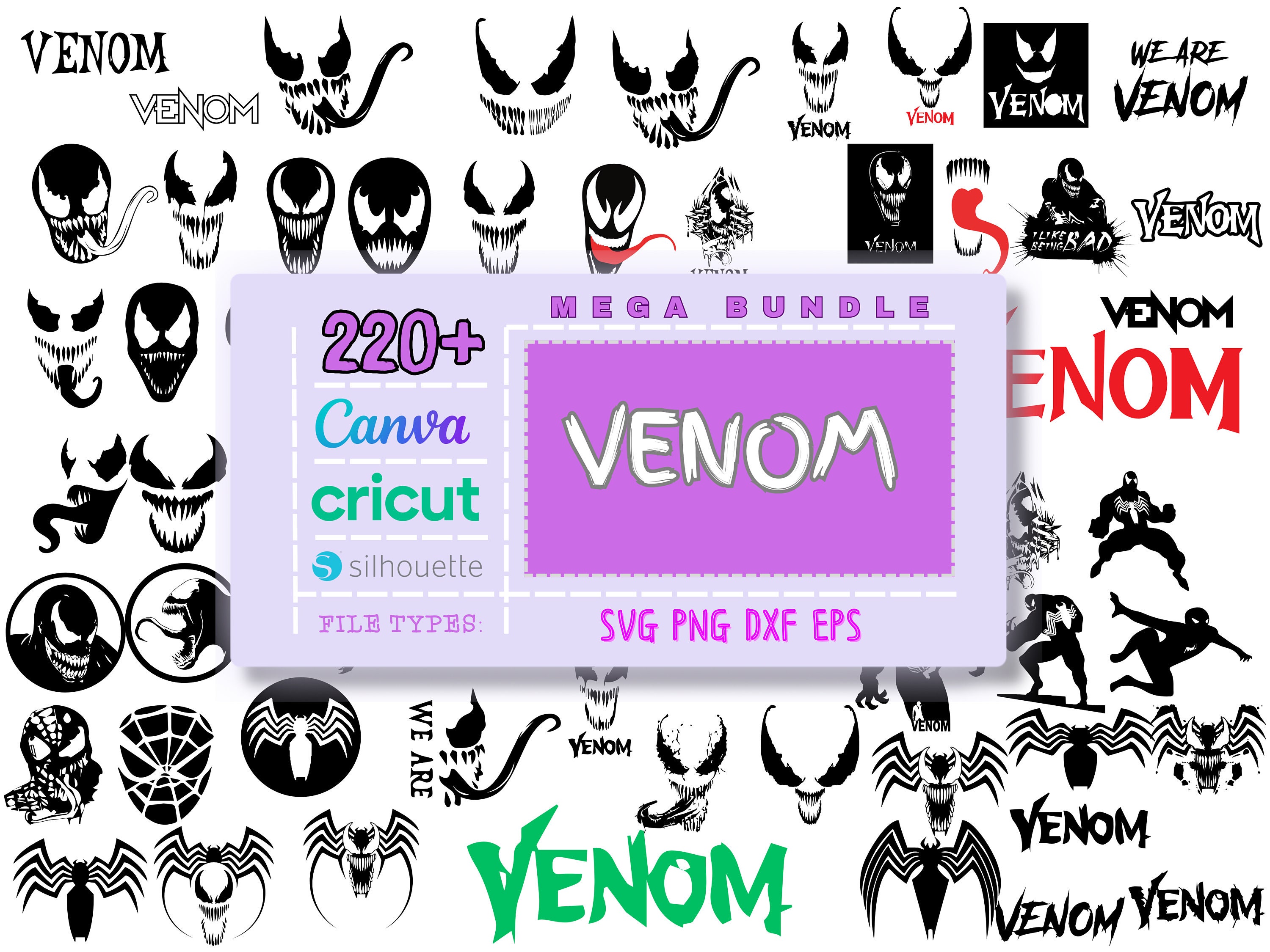 Venom Svg Bundle- Png-svg-dxf-eps - Etsy