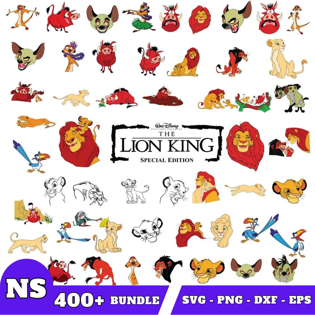 Lion King Svg Bundle- Png-svg-dxf-eps - Etsy