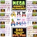 MEGA Cartoon Font SVG, Mouse Font SVG, Mouse Alphabet Svgs, Letters Svg ...