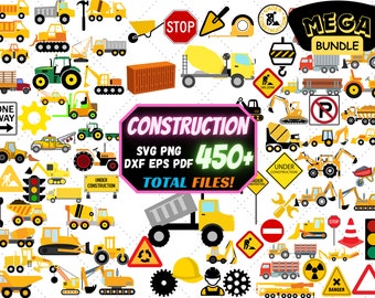 Construction SVG Mega Bundle Boy Birthday Svg Construction Clipart ...