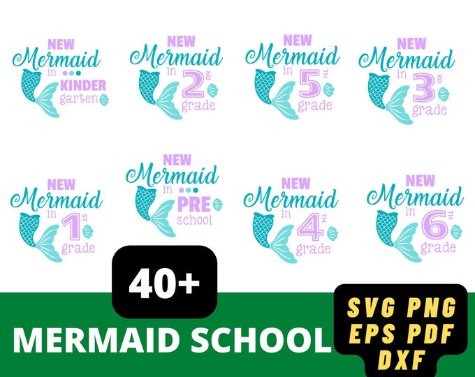 Mermaid Quotes SVG Bundle, 6 Designs, Mermaid Sayings SVG, Mermaid ...