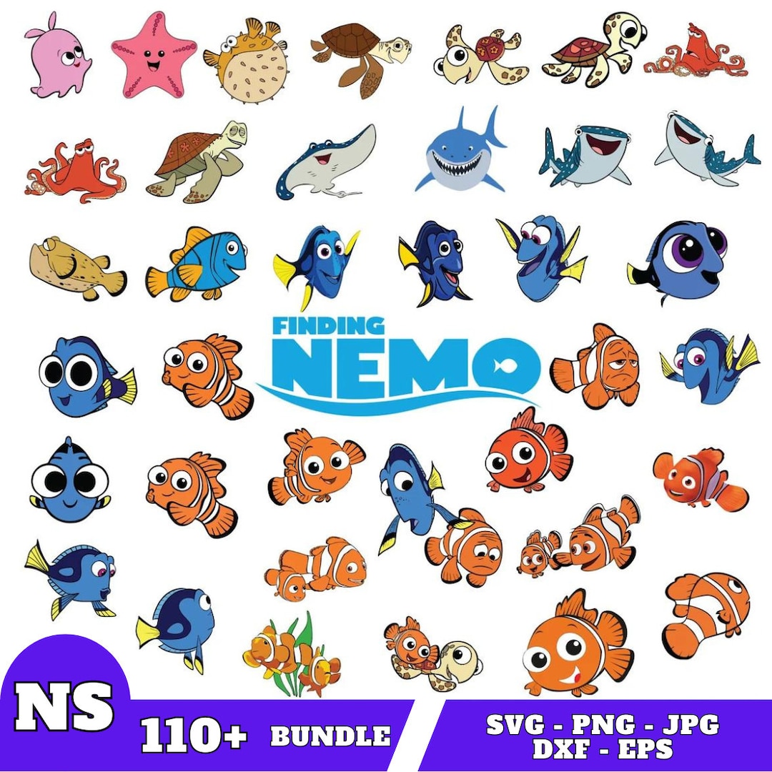 Finding Nemo Svg Bundle- Png-svg-dxf-eps-jpg - Etsy