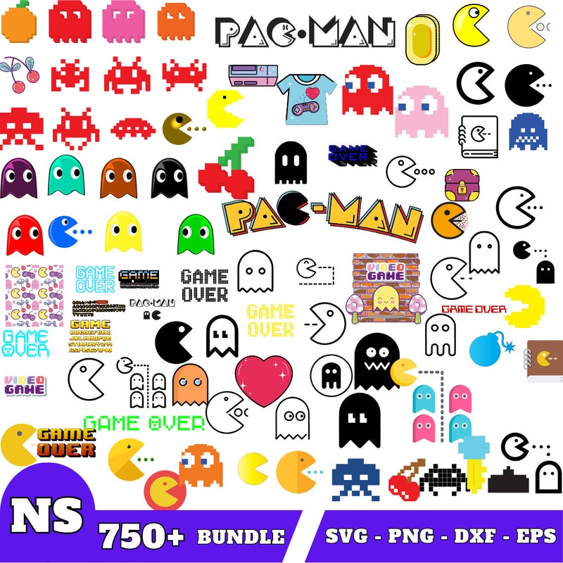 Pacman Svg - Etsy