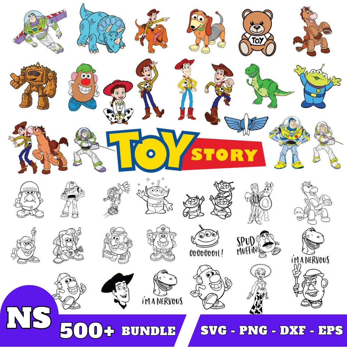 Toy Story Svg Bundle- Png-svg-dxf-eps - Etsy
