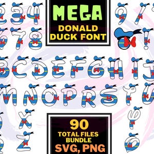 Donald Doodle Alphabet Duck Letters Alphabet Donald Pluto Daisy Goofy ...