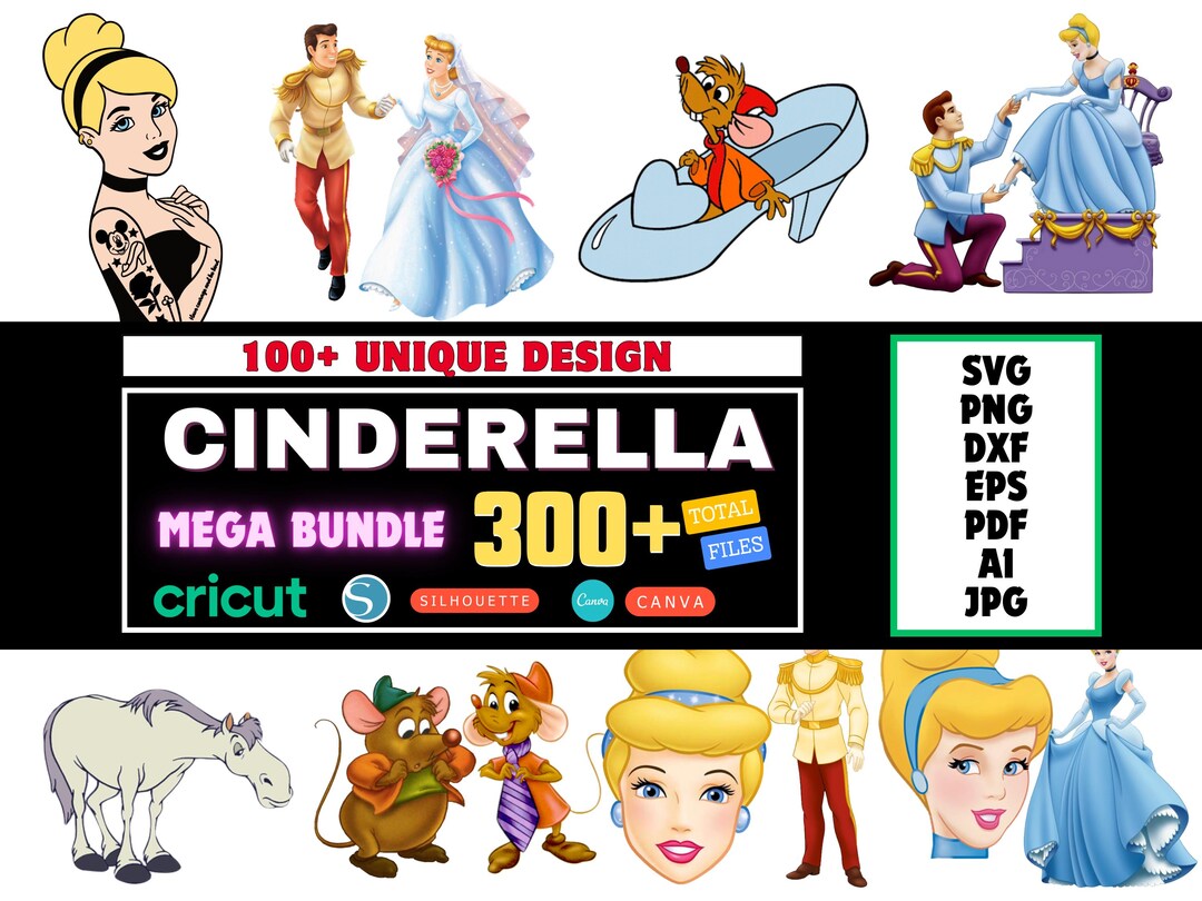Cinderella Png Svg Bundle, Cinderella Gus Png Svg, Cinderella Alphabet ...