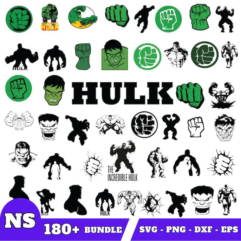 Hulk Svg Bundle- Png-svg-dxf-eps - Etsy
