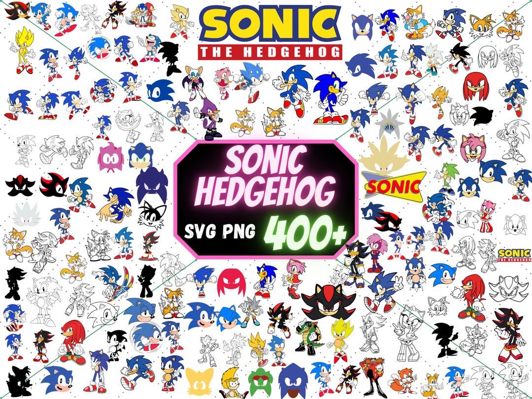Sonic Svg Cricut, Sonic Png Bundle, Sonic Font, Sonic Letters Svg ...