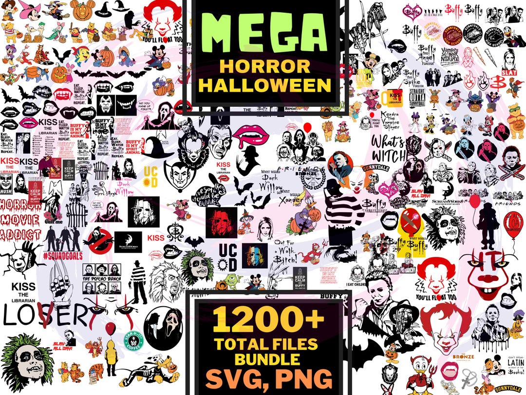 Mega Horror SVG Bundle, Helloween SVG Bundle, Horror Friends SVG ...