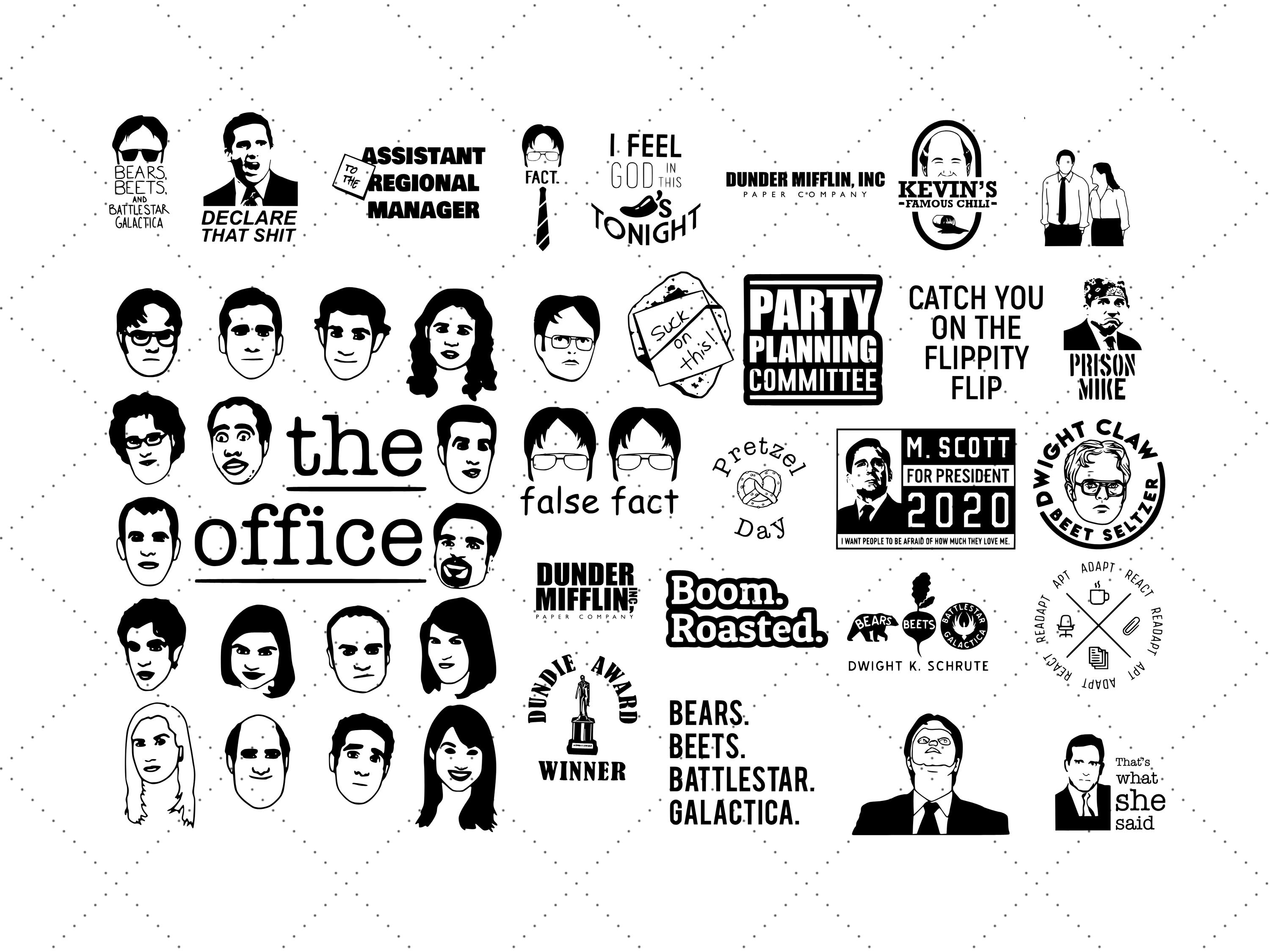 THE OFFICE Bundle SVG, the Office Svg Files for Cricut, the Office Tv ...