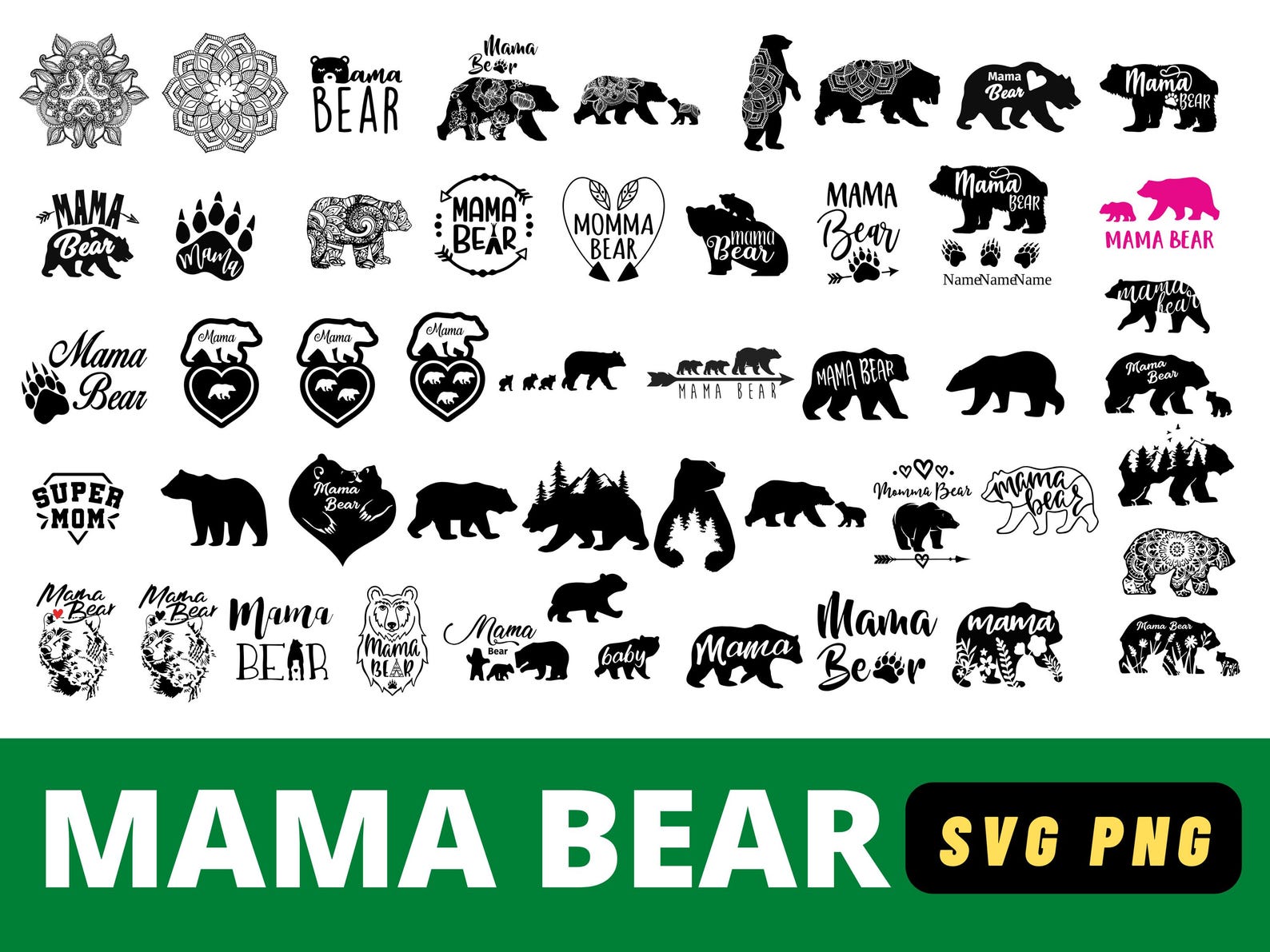 Mama Bear With Sunglasses, Mama Bear SVG , Mommy SVG, Mom to Be Svg ...