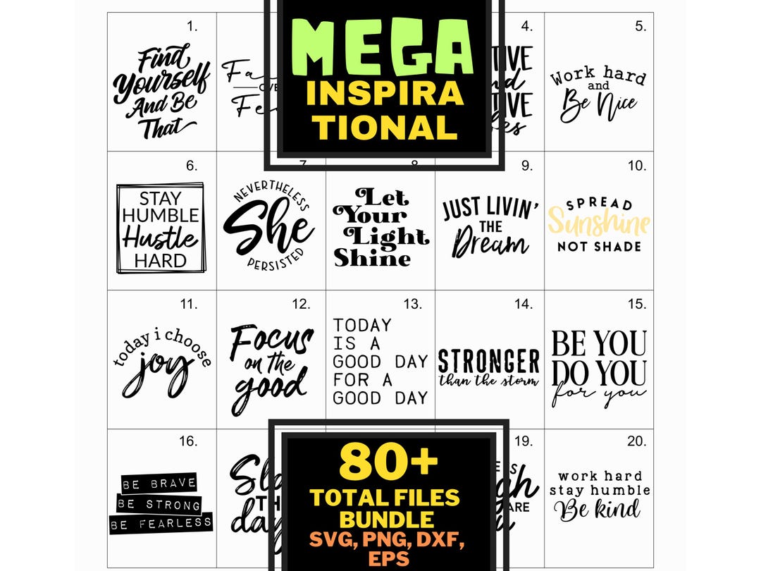 Inspirational Quotes Svg Bundle | Motivational Quotes Svg Bundle ...