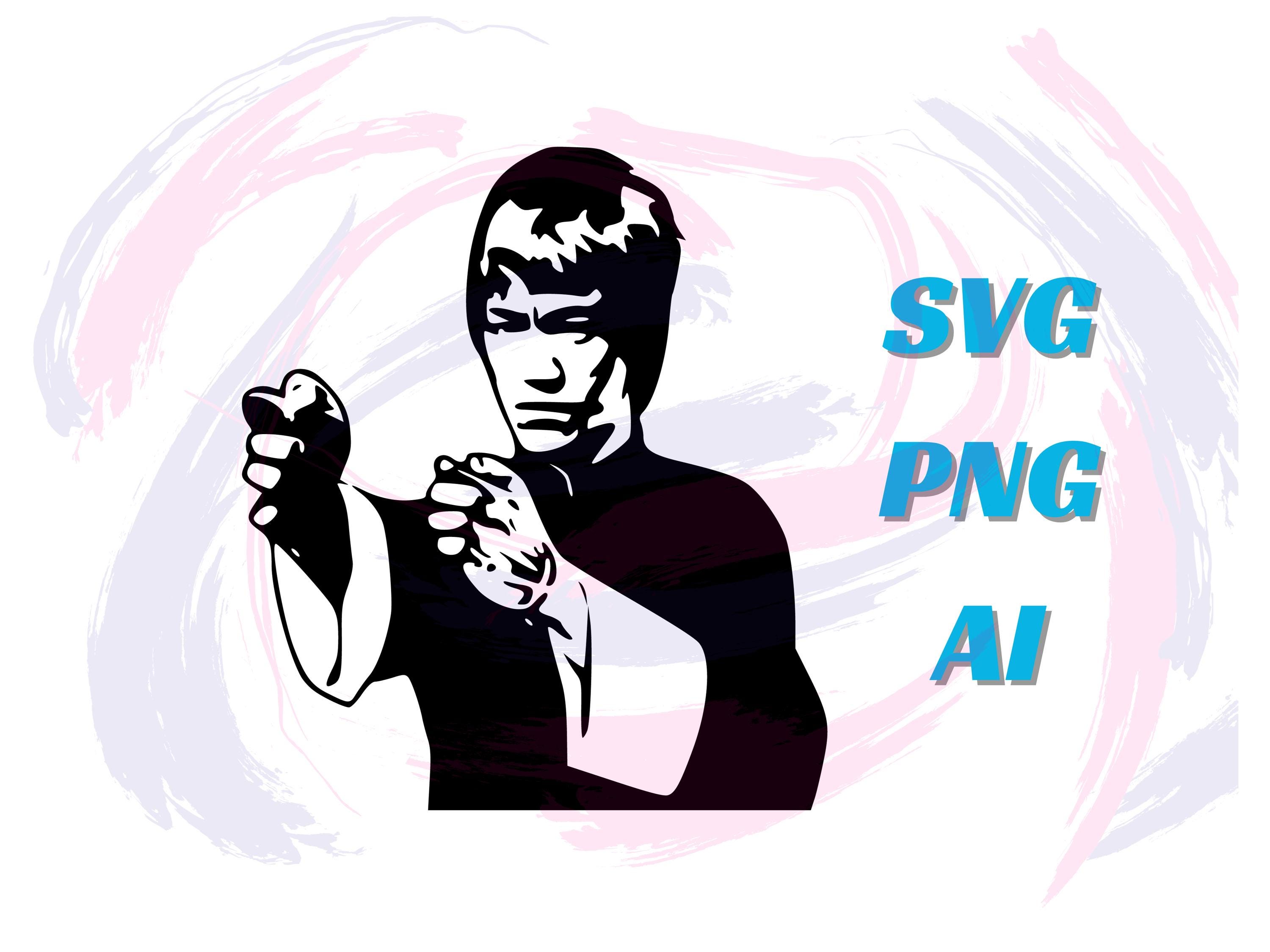 Bruce Lee Svg Png File, Bruce Lee Silhouette, Kung Fu Svg, Bruce Lee ...