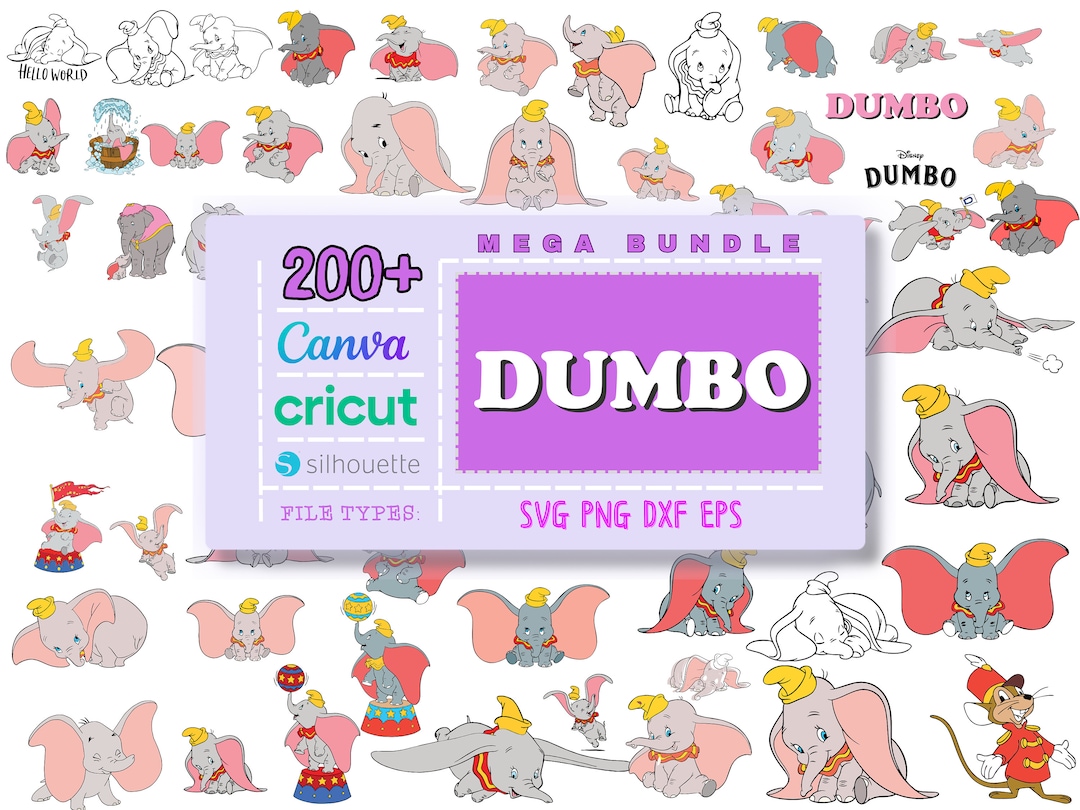 Dumbo Svg Mega Bundle- PNG-SVG-DXF- Eps - Etsy