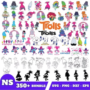 Trolls Svg Bundle- Png-svg-dxf-eps - Etsy