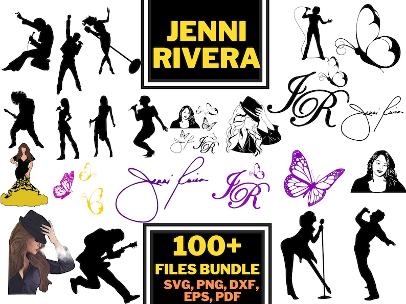 Jenni Rivera SVG Bundle - Clipart - PNG - Vector - Jenny Rivera SVG ...